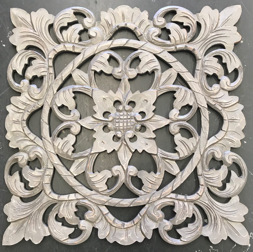MDF Wood Art Carving – Square – Grey | Balikarma Online Shop